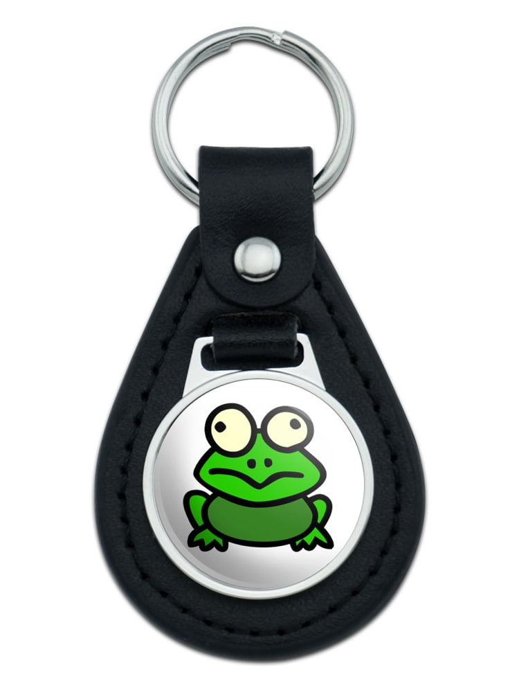 Frog Toad Black Leather Keychain - Walmart.com