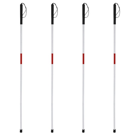 4X Visually Impaired Crutch Cane Blind Walking Stick Walker Aluminium ...