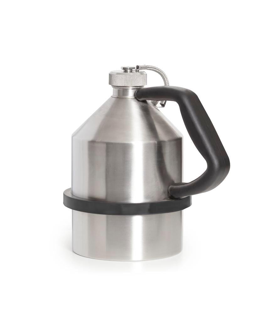 DENIOS Safety Jug - 2-Liter - Stainless Steel - Screw Lid - Flammable ...