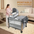 JOYMOR All-in-One Nursery Center: Bassinet, Changing Table, Mattress ...