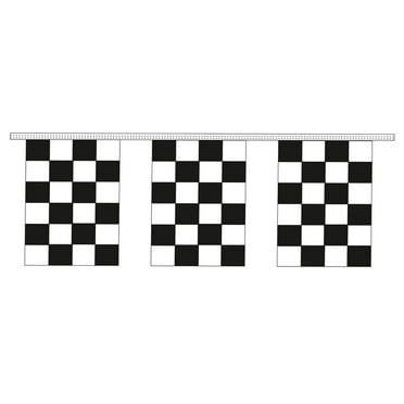 Checkered Triangle Pennant - Black/White - Walmart.com