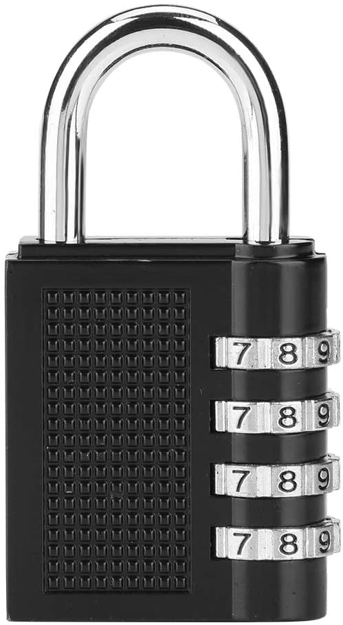 Combination Lock, 4 Digits Combo Padlock Resettable Locks with Key ...