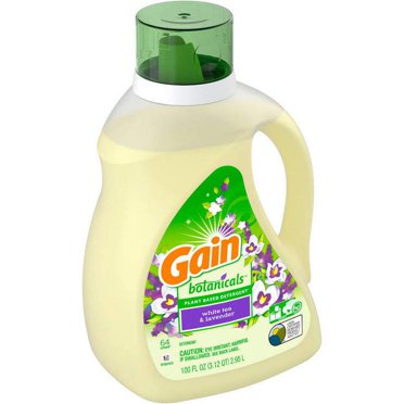 Gain Botanicals Plant-Based Laundry Detergent, White Tea Lavender, 46 ...