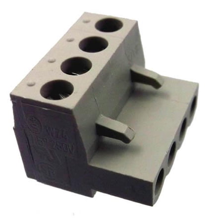 25.340.3453.0 - TERM BLOCK 4P FEM PLUG RA 5.08MM 22-12AWG 15A/300V 10MM ...