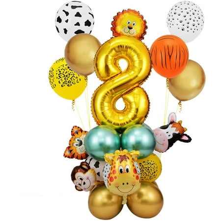 Jungle Safari TIUIT eme 3rd BirtIUIT day Party Balloon WitIUIT Animal ...