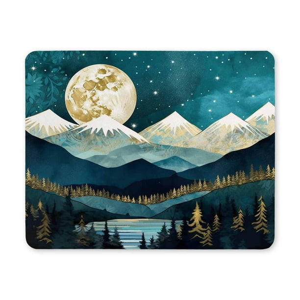Square Mouse Pad Mountain Sunrise, Landscape Premium-Textured Custom ...