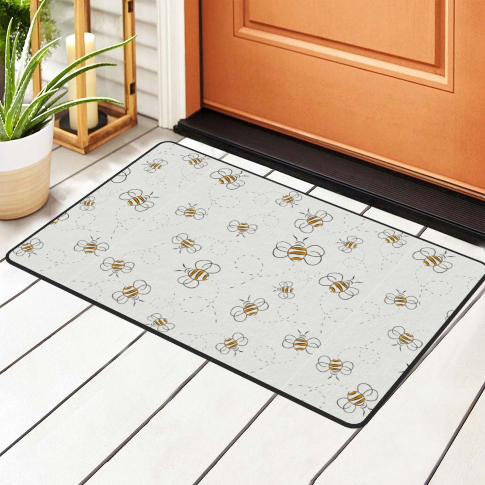 ZICANCN Bees Design Nature Area Rugs Doormat , Facecloth Non-Slip Floor ...