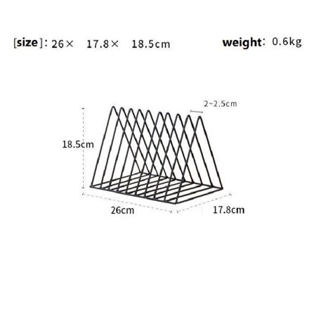 Iron Record Rack Triangle Book Magzine Holder Desk Record Storage ...