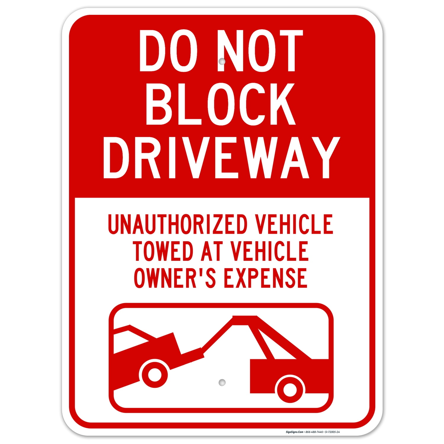 Do Not Block Driveway Sign, - Walmart.com