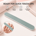 15pcs Double-Sided Nail Buffing Strip, Single Green and White Foam Man ...