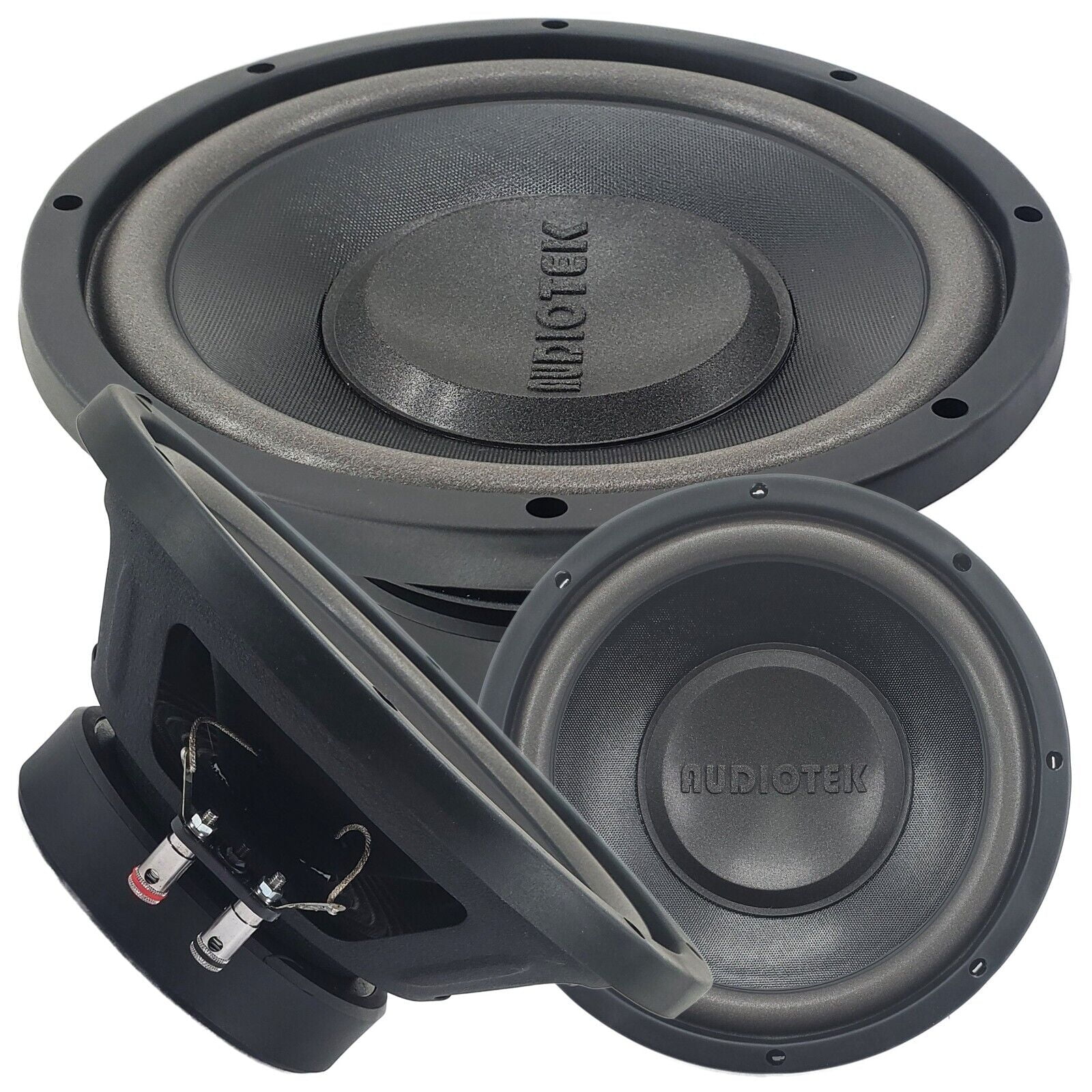 New Audiotek 10 Inch 1000 Watts Car Audio Subwoofer w/ 4 Ohm Power - 1 ...