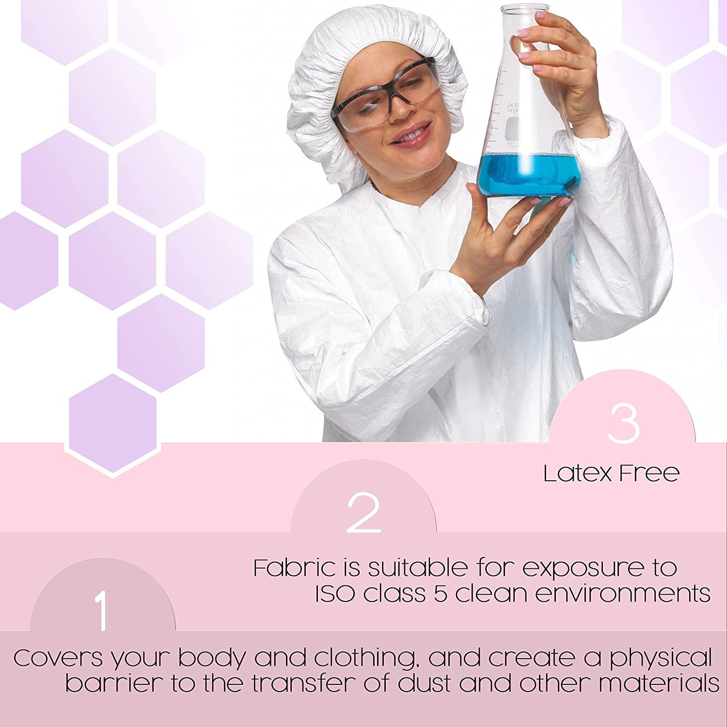 Buy White Disposable Lab Coats. Pack of 10 Polyethylene Co-Polymer 60gm ...