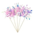 Oiur 25 Pcs Happy Birthday Cake Toppers Glitter Cake Decoration