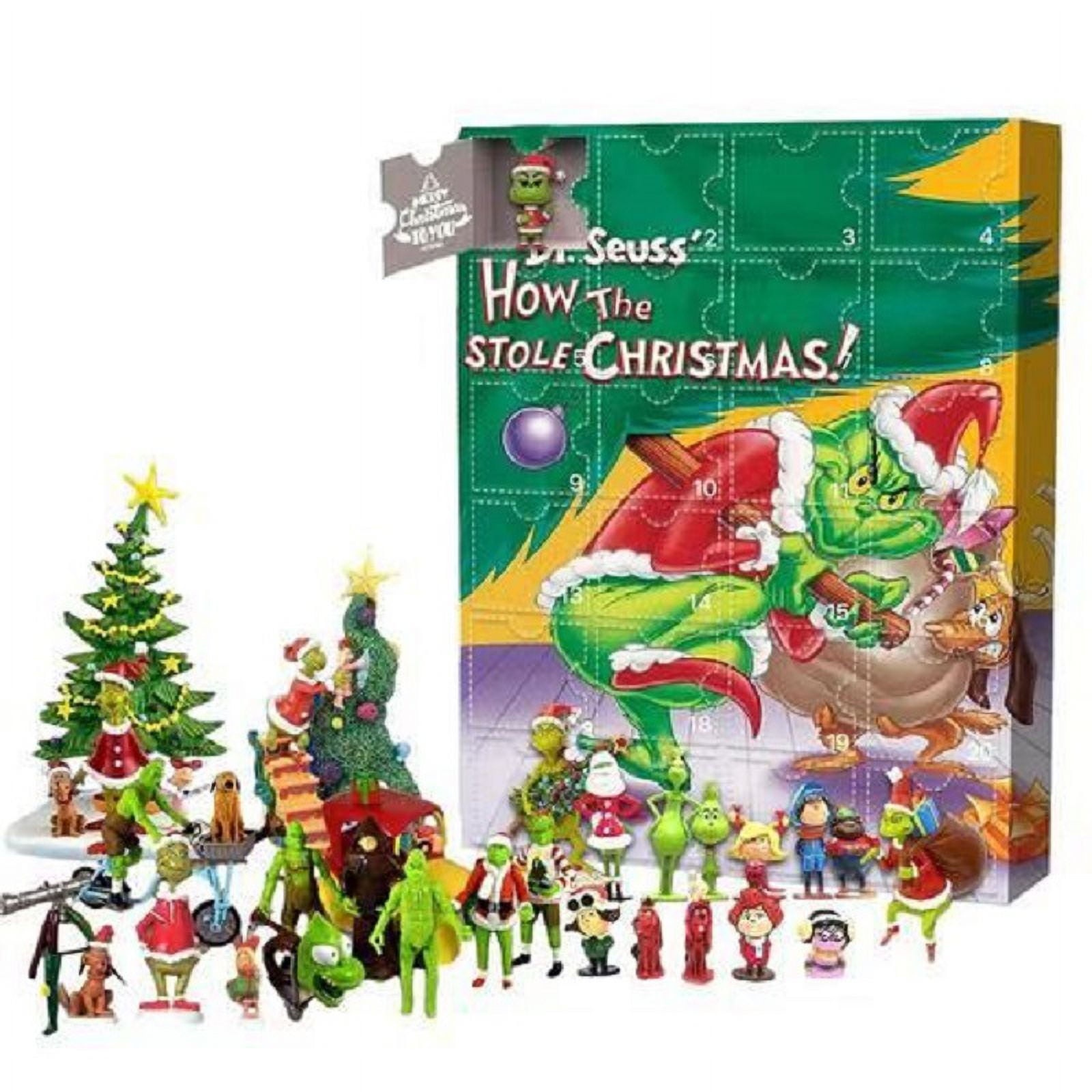 24 Days Cute Cartoon Elf Figures Doll Calendar Blindbox Grinch Panic ...