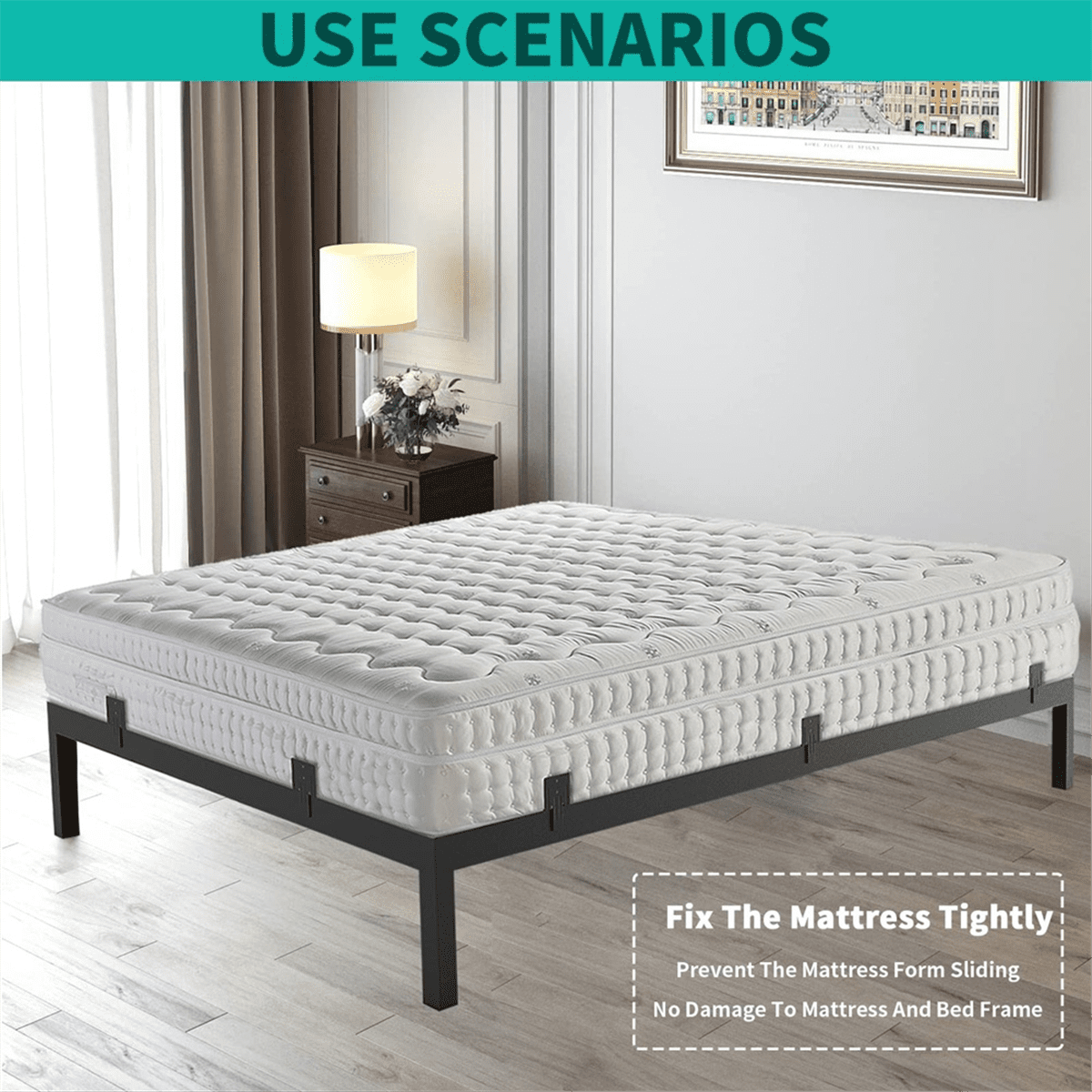 Click here for Unbranded 2 Pcs Non Slip Mattress Gripper For Meta... prices