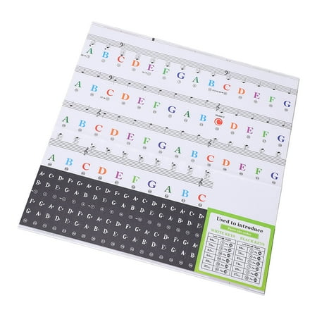 Piano Keyboard Sticker, Colourful Quick Removal Electronic Piano ...