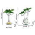 Agiufgs Crystal Palm Tree Figurine, Faceted Sparkling Design with ...