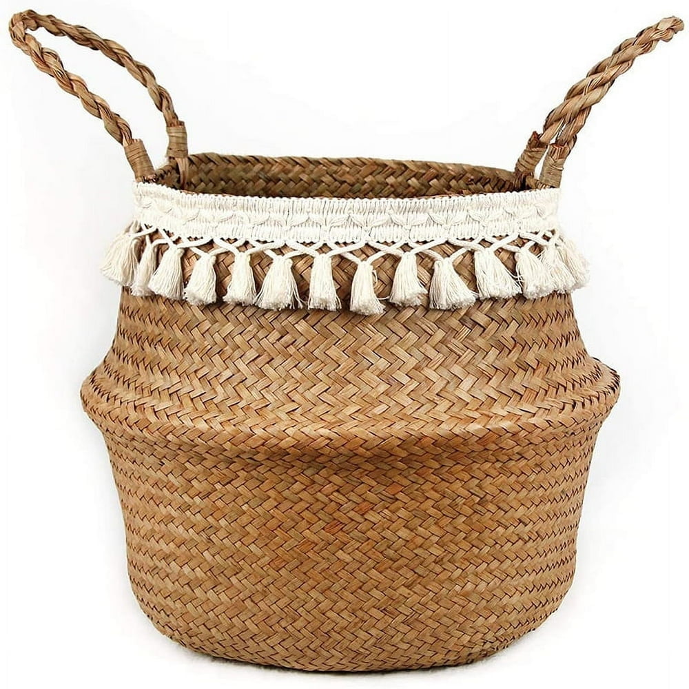 Click here for Junwell Woven Seagrass Plant Basket - Wicker Belly... prices