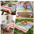 Abstract Blue Red Yellow Vertical Stripes Table Cloth 60x60in ...