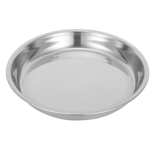 Plato de cena, plato redondo, sartén de acero inoxidable, plato para ...