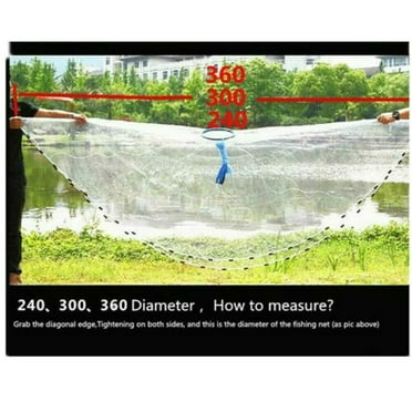 NEWEEN Cast Net 3/8" Mesh Hand Cast Fishing Net Saltwater Bait Casting ...