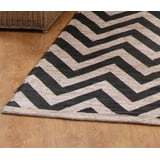 Chesapeake Jute/Cotton Printed Grey Chevron Area Rug (5'x7') - Walmart.com