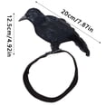 Black Feather Crow Statue, Shoulder Strap Crow Costume Halloween Party ...