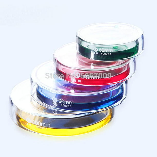60mm to 200mm Borosilicate Glass Petri Dishes Cell Sterile Culture Dish ...