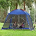 Asdfgh Screen House 10 x 10 Ft Screened Mesh Net Wall Canopy Tent ...