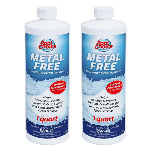 Pool Choice Metal Free Pool Water Metal Remover, 1-Quart, 2-Pack ...