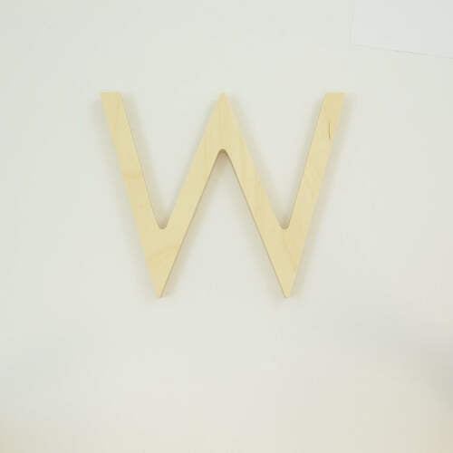 Package of 1, 10 Inch X 1/2" Baltic Birch "W" Wood Letters In The ...