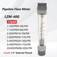 LZM-40G Rotameter Flow Meter Acrylic Pipeline Flow Meter for Pure Water ...