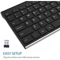 2.4G Keyboard Stainless Slim Full Size Keyboard with Numeric Keypad for ...