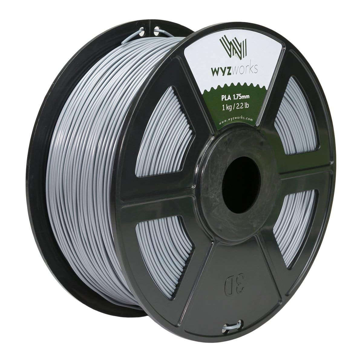 WYZworks PLA 1.75mm [ LIGHT GREY ] Premium Thermoplastic Polylactic ...