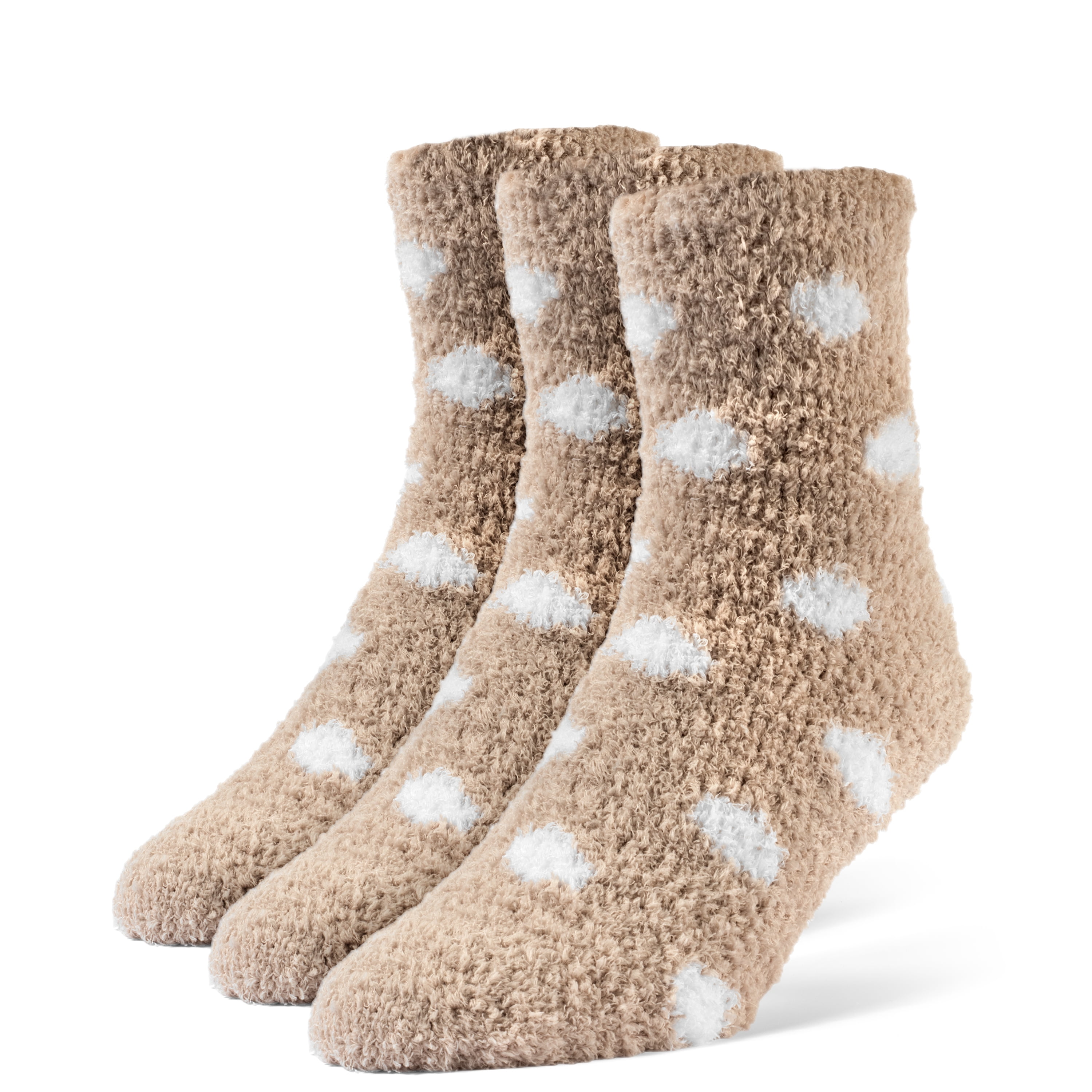 Galiva Women's Dotted Fuzzy Quarter Cozy Socks - 3 Pairs - Walmart.com
