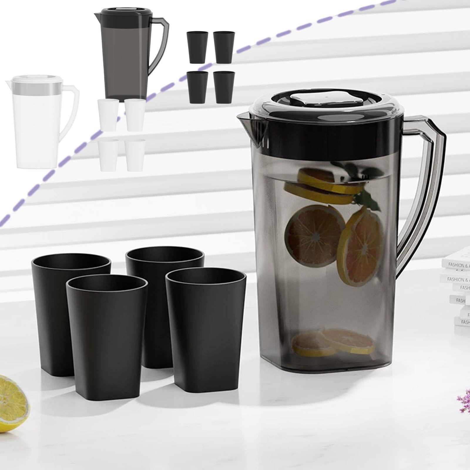 Click here for Yyv 2.2l Clear Plastic Water Pitcher With Lid Hand... prices
