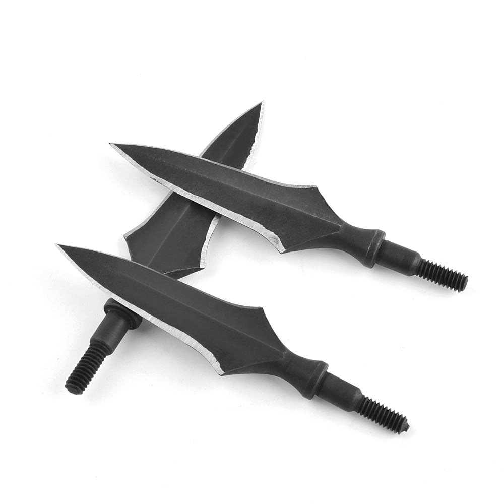 AME 6pcs Archery 200 Grain Broadheads Blade Arrowheads Screw Tip Point ...