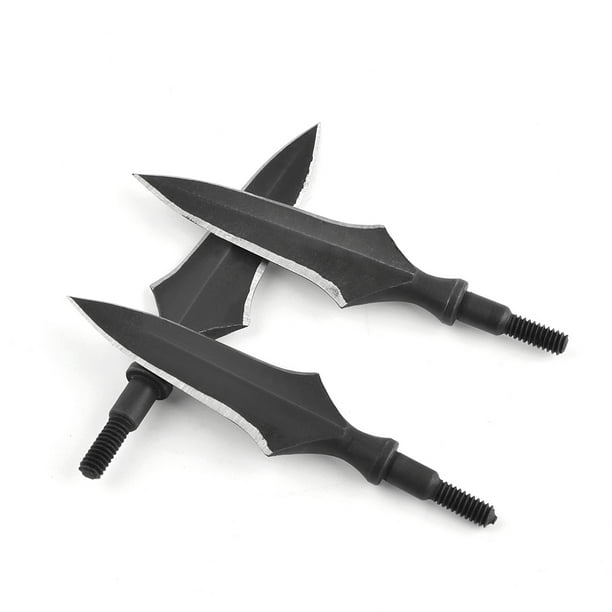 AME 6pcs Archery 200 Grain Broadheads Blade Arrowheads Screw Tip Point ...