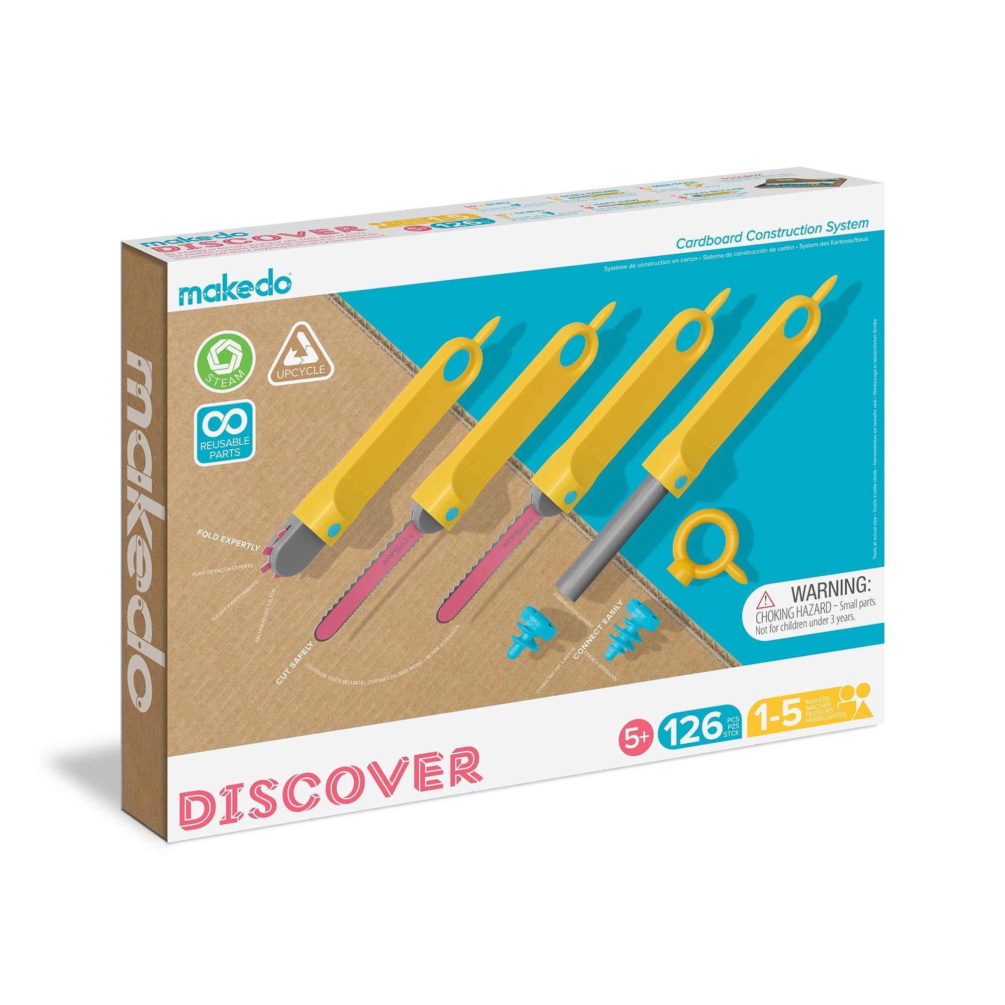 Click here for Makedo Discover 126 Piece Cardboard Construction T... prices