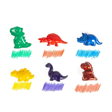ViiTech Cute Shape Dinosaur non-sticky crayon Crayons Set 6PCS Painting ...