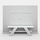 Ada Home Decor Modern TV Stand for TVs up to 53 Inch White with Storage ...