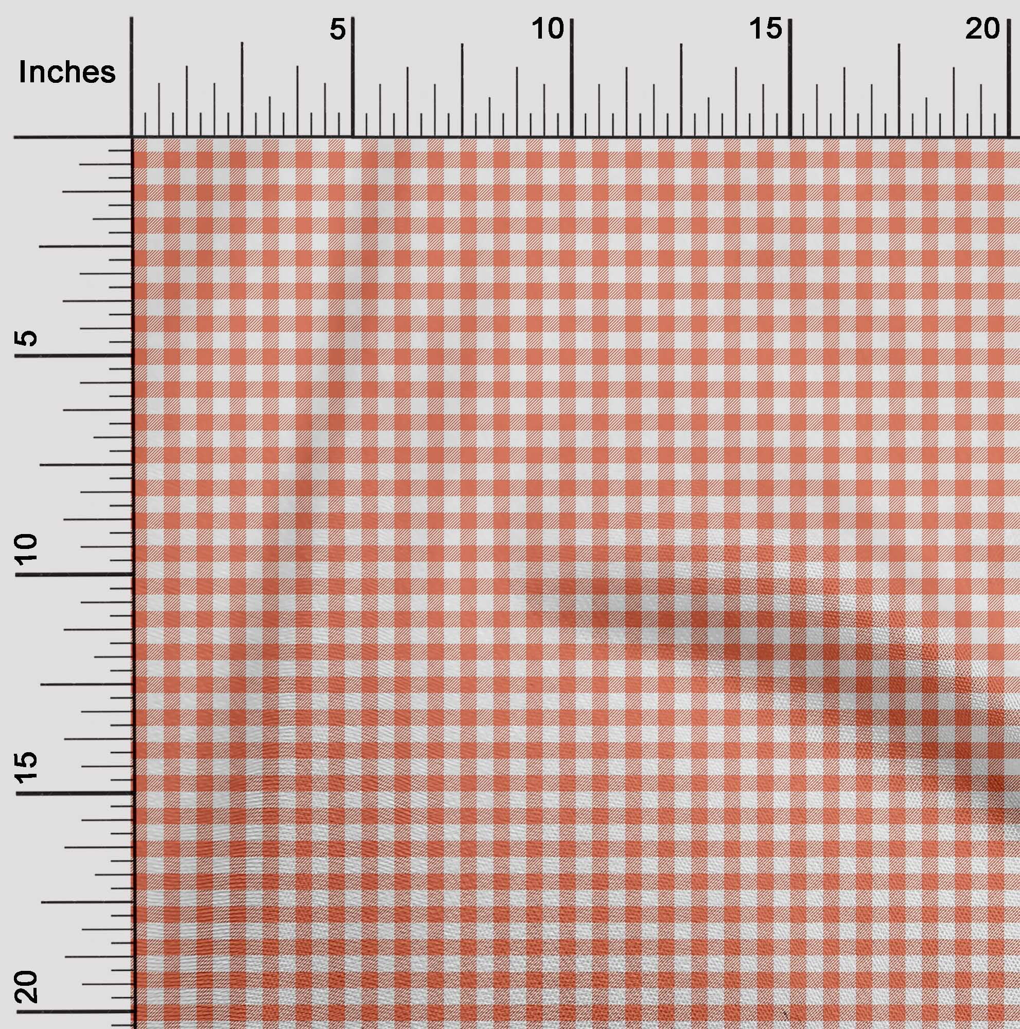 oneOone Cotton Poplin Fabric Gingham Check Print Fabric By The Yard 42 ...
