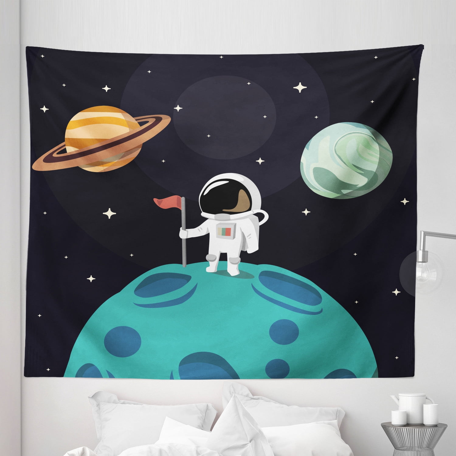 Space Tapestry, Planets Earth Mercury Galaxy Neptune Pluto Jupiter ...