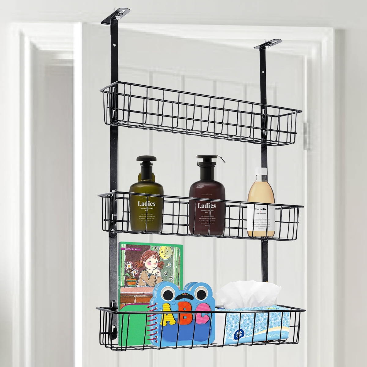 SINGES Over the Door Basket Organizer 3-Tier Hanging Storage Basket ...