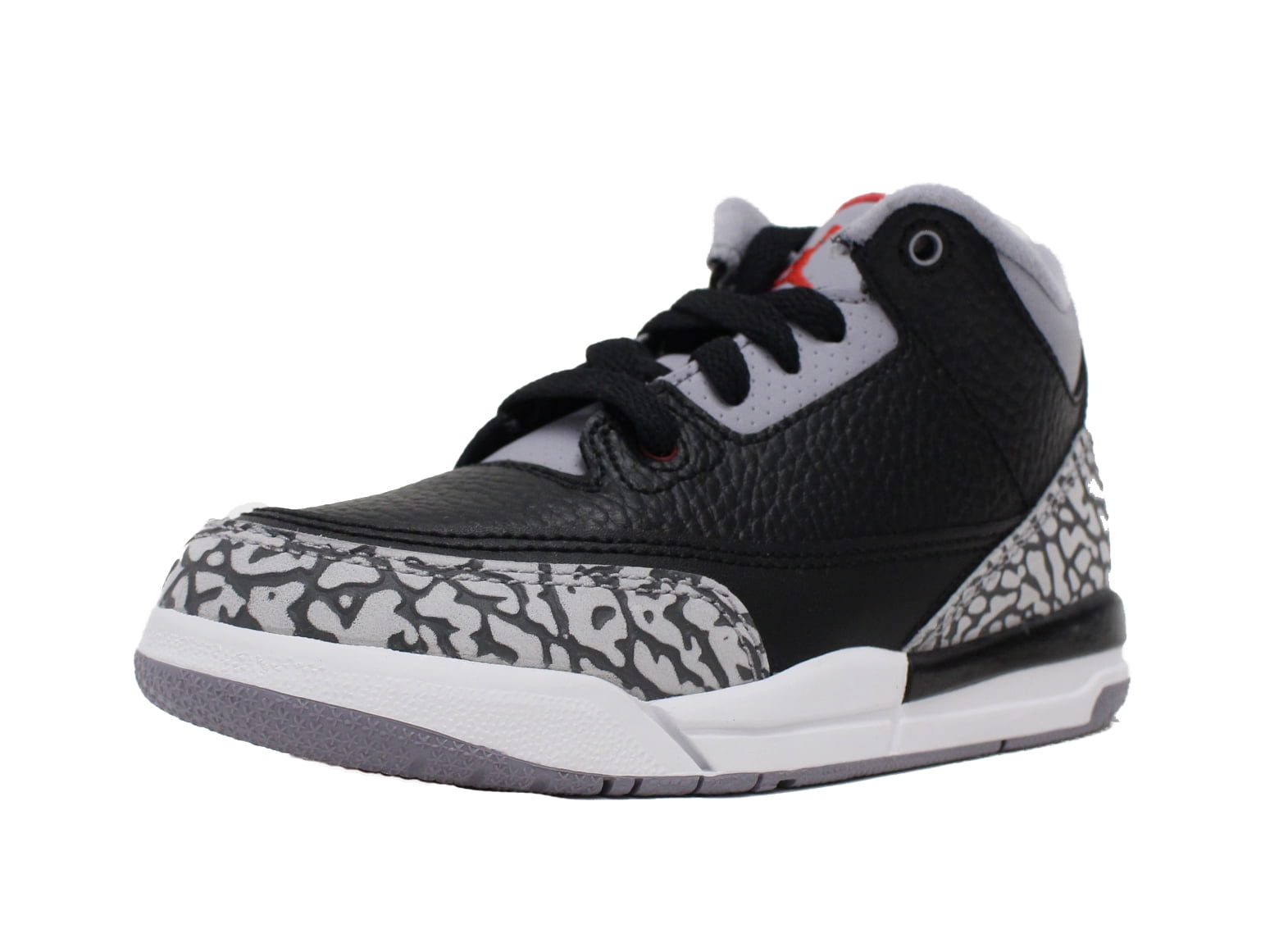 AIR JORDAN 3 RETRO III PS SZ 3 Y KIDS BLACK CEMENT GREY RED WHITE ...