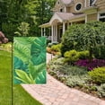 Green Palm Leaves Garden Flag Double Sided 12 x 18/28 x 40 Inch Yard ...