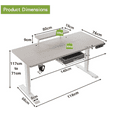 MXTARK Height Adjustable Electric Standing Desk with One Drawer, Table ...