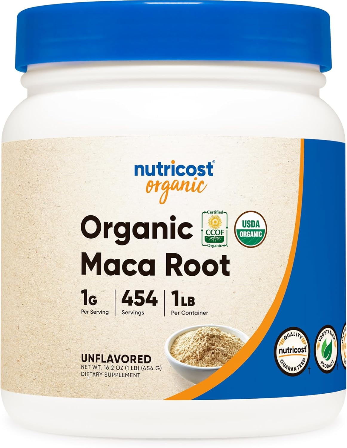 Nutricost Organic Maca Root | 1g Per Serving | 454 Servings | 1 LB Per ...