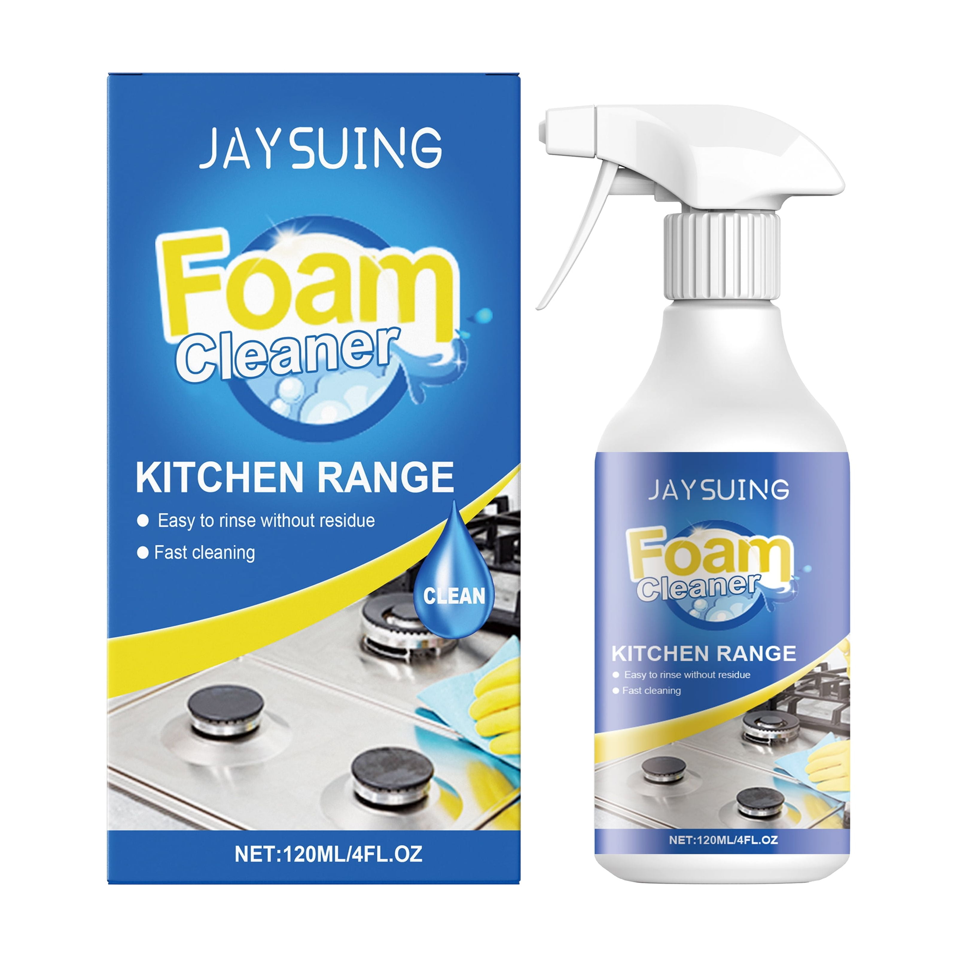 Jaysuing Stove Foam Cleaner Kitchen Range Hood Stove Stain And Grease ...