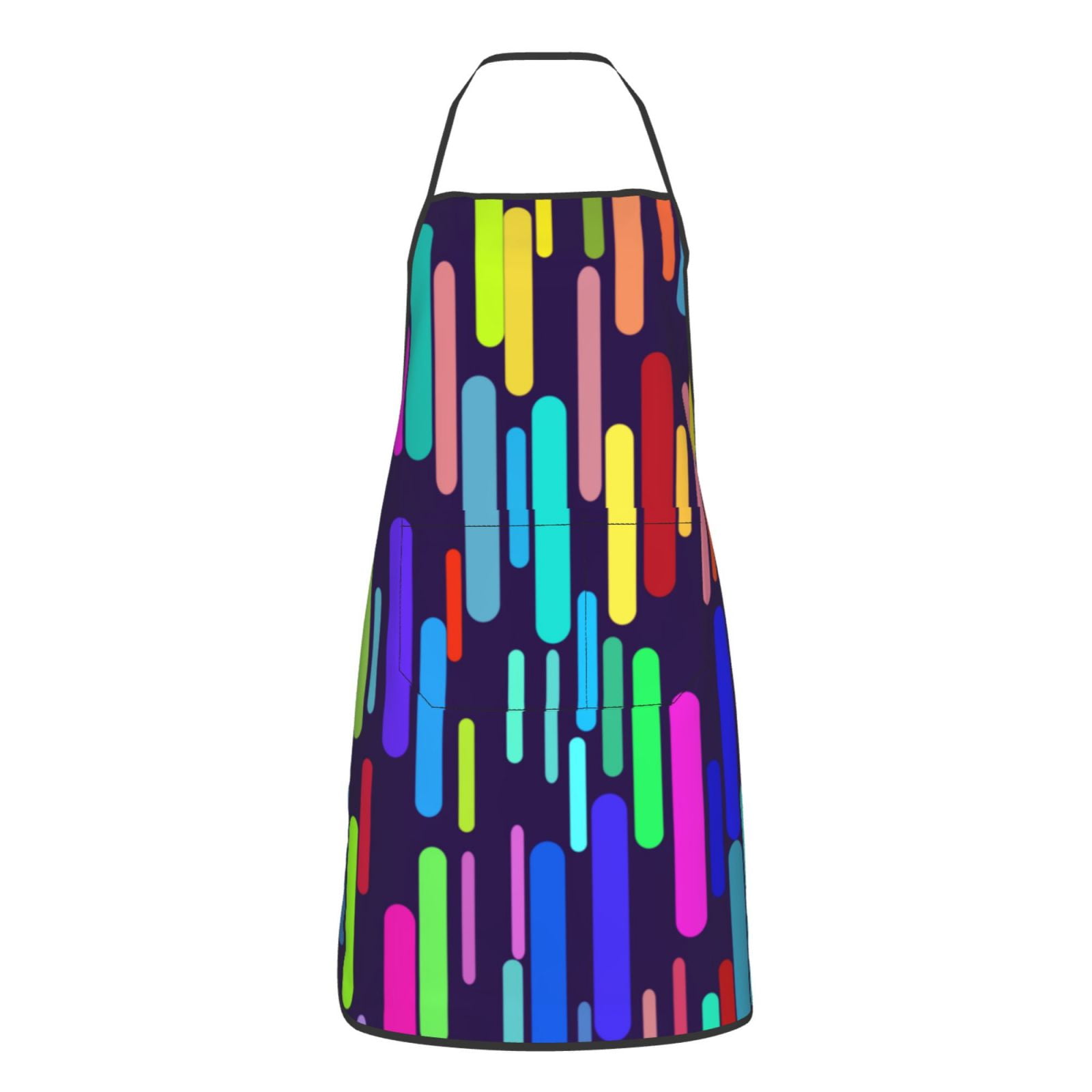 ZNDUO Colorful Texture Art Pattern Apron, Adjustable Bib Soft Chef ...